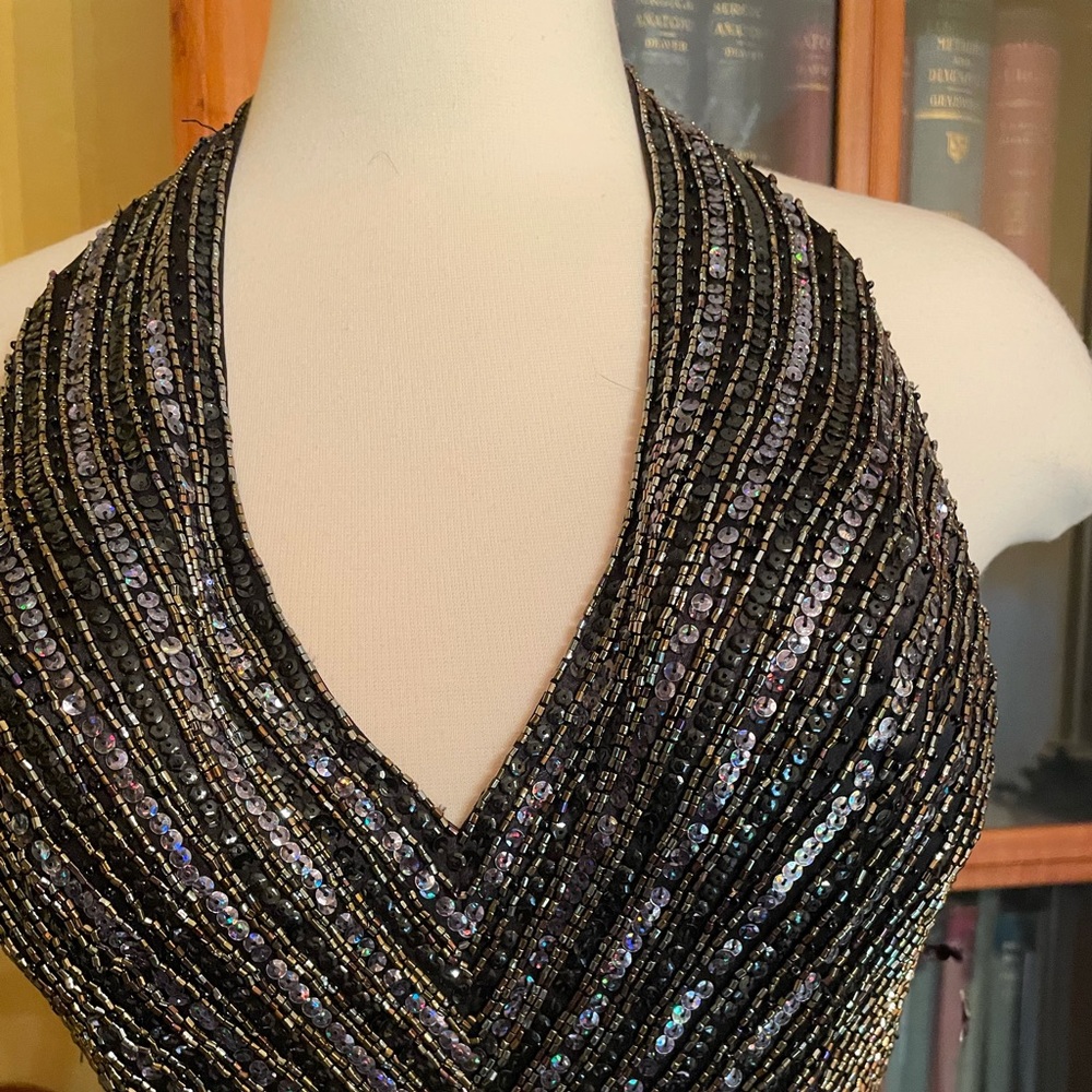 Liquid Beaded Gown Pageant Prom - Gem